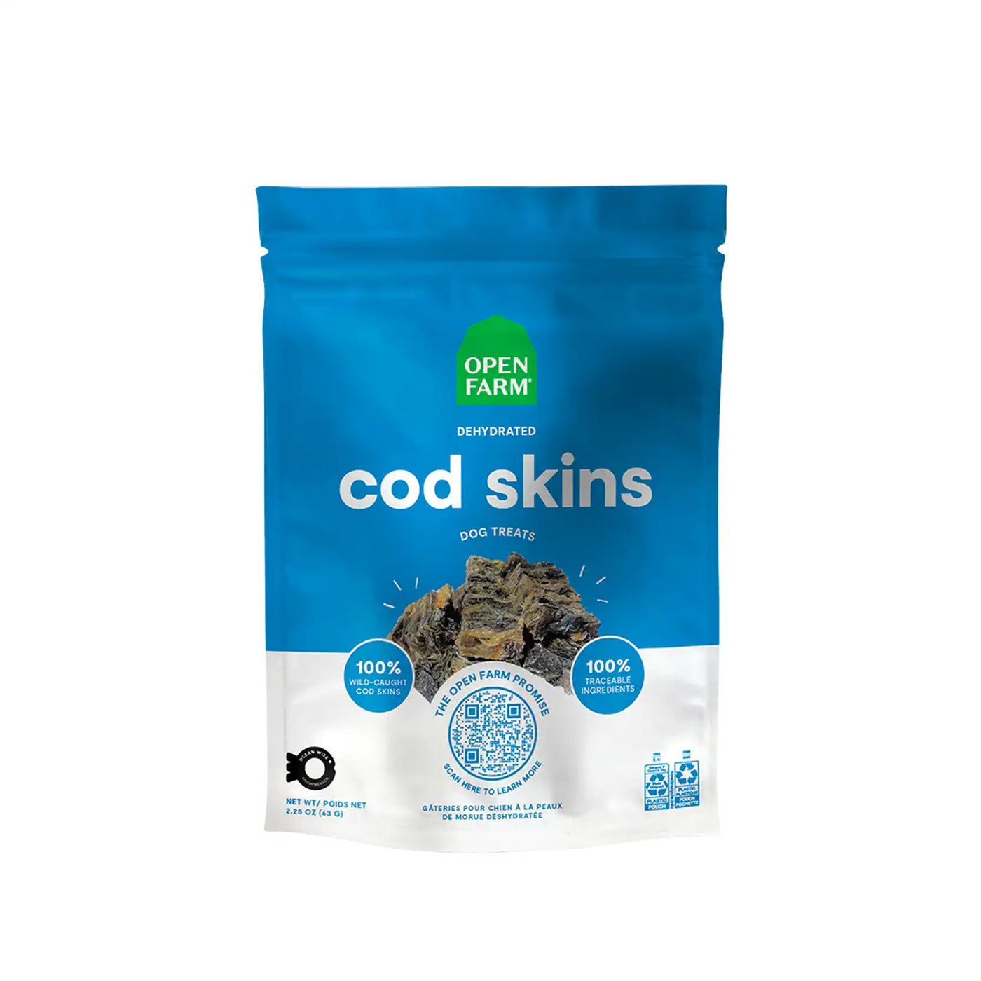 Open Farm Dehydrated Cod Skin Dogs Treats 2.25oz – Vetopia