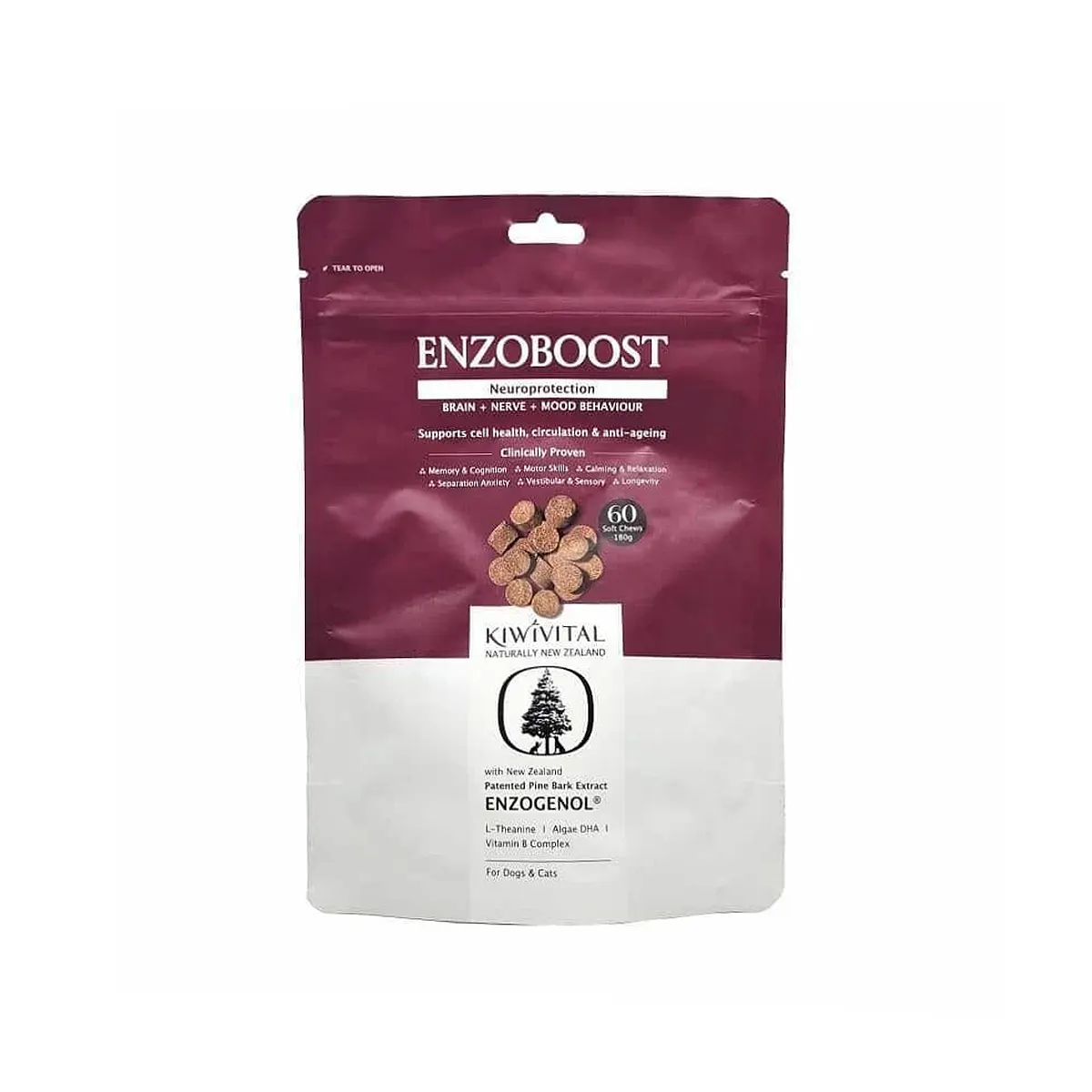 Kiwivital - EnzoBoost Chews (Neuro Supplement for Dogs & Cats) 60 chew ...