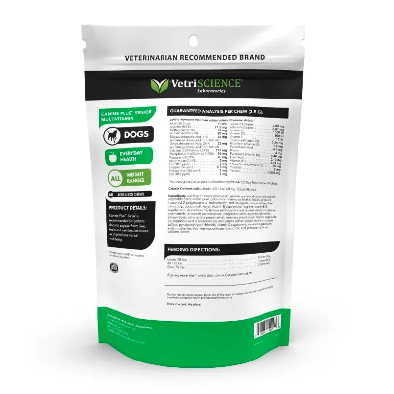 VetriScience | Canine Plus Senior Multivitamin for Dogs | Vetopia ...